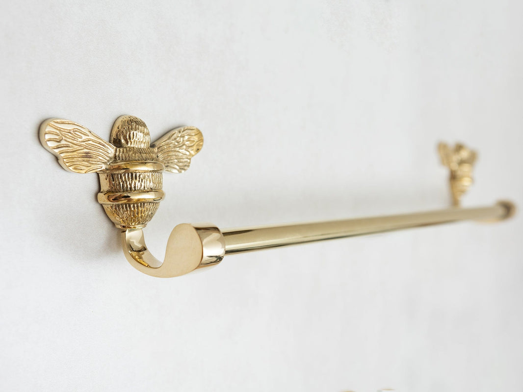 Shop Brass Bathroom Cabinet Knobs & Roll Holder | Brass Bee