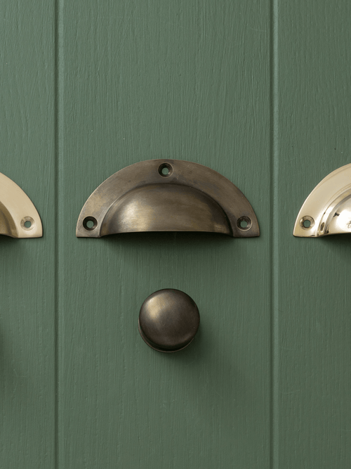 Buy Solid Brass Cabinet Knobs & Round Cup Pulls | Brass Bee