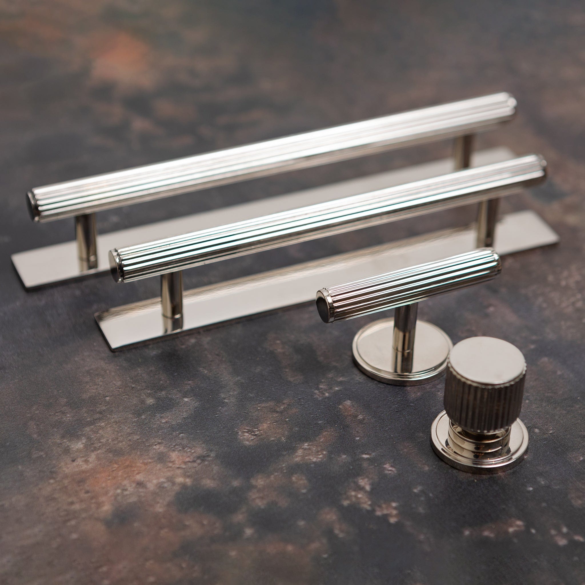 Buy Solid Satin Brass Knurled Pull Handles & Knobs | Brass Bee