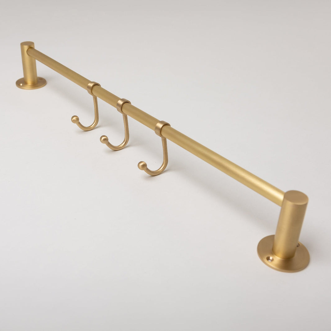 Decorative Hook Rails for Wall Storage | Brass Bee