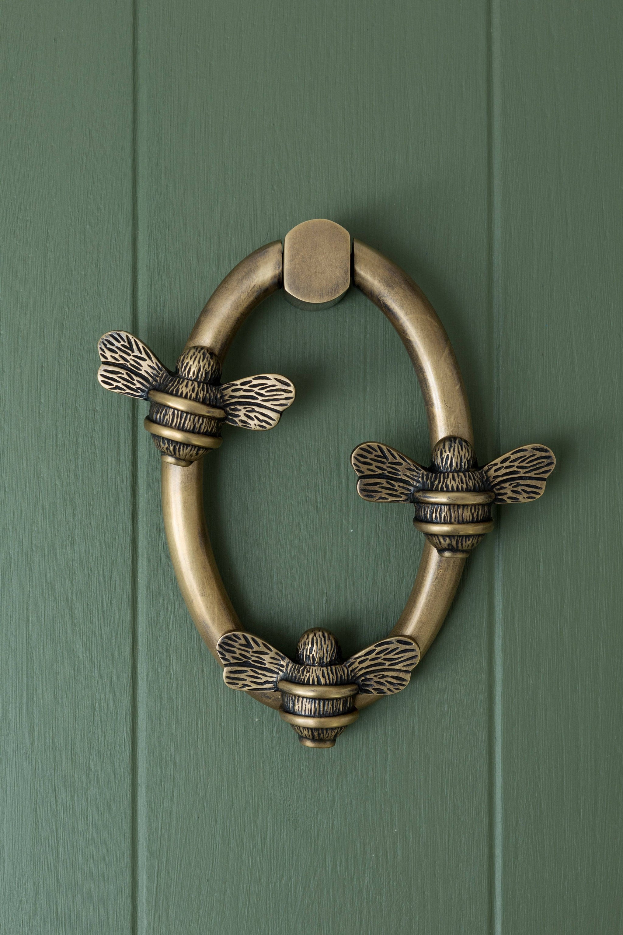 Solid Brass Nectar Bee Door Knockers - Premium Size
