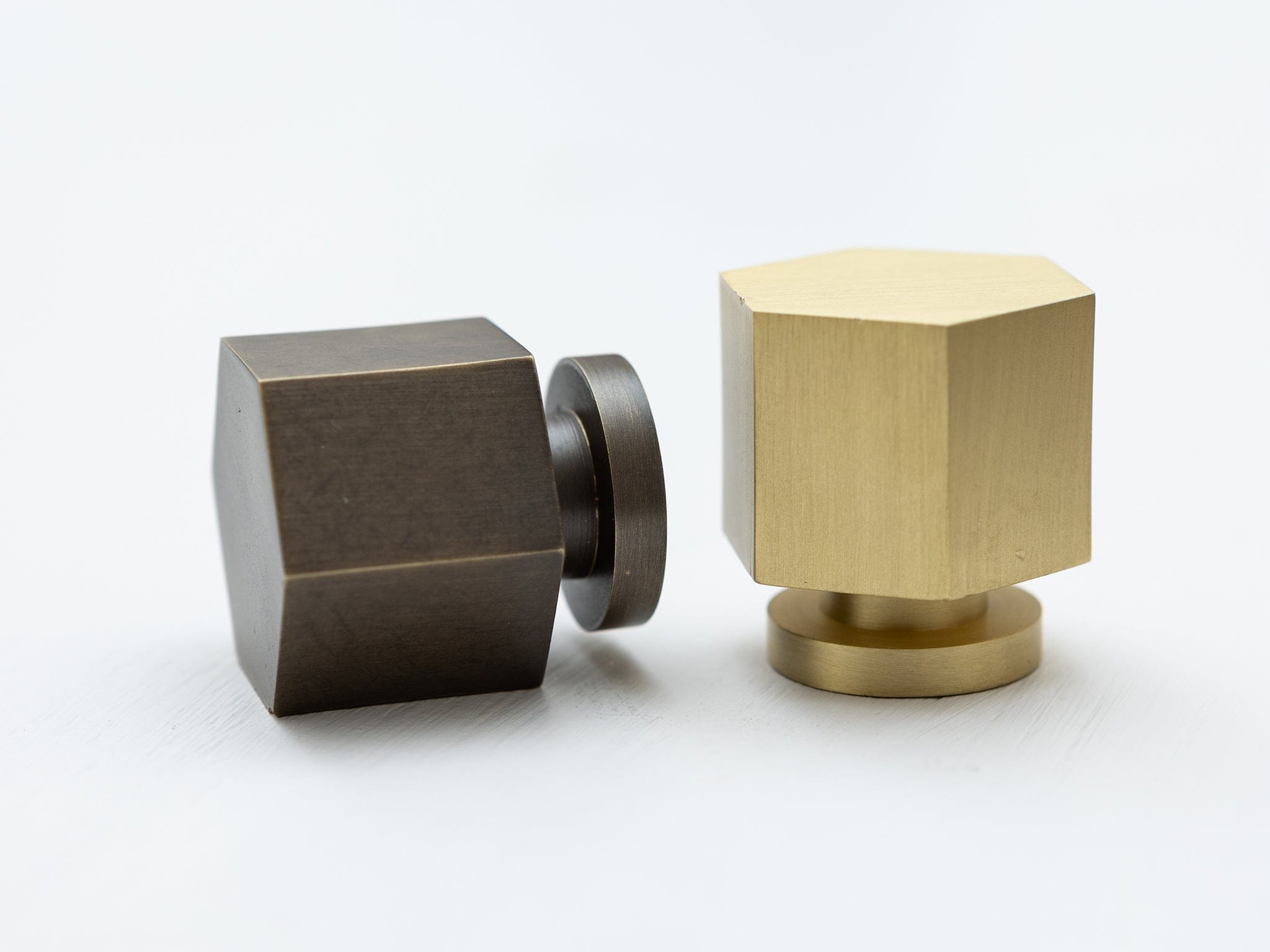 Buy Brass Hexagonal Tall Knob with No Borders | Brass Bee