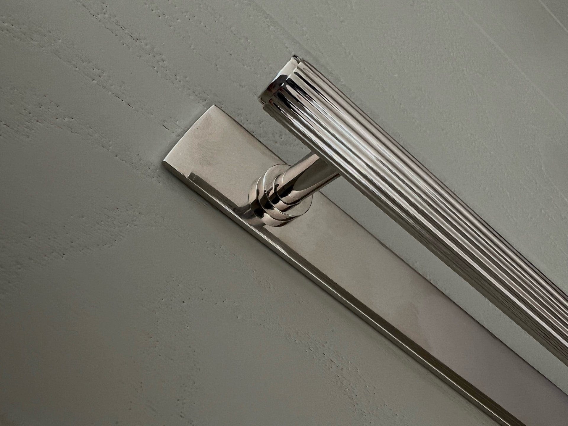 Brass Backplate - Nickel 128mm/160mm hole to hole handles