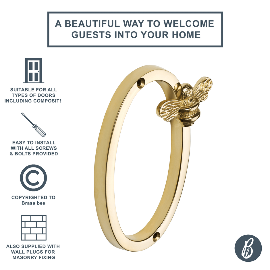 Brass Bee Door Hardware Collection | Door Knockers & More