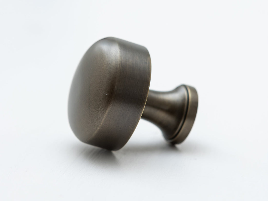 Buy Solid Satin Brass Knurled Pull Handles & Knobs | Brass Bee