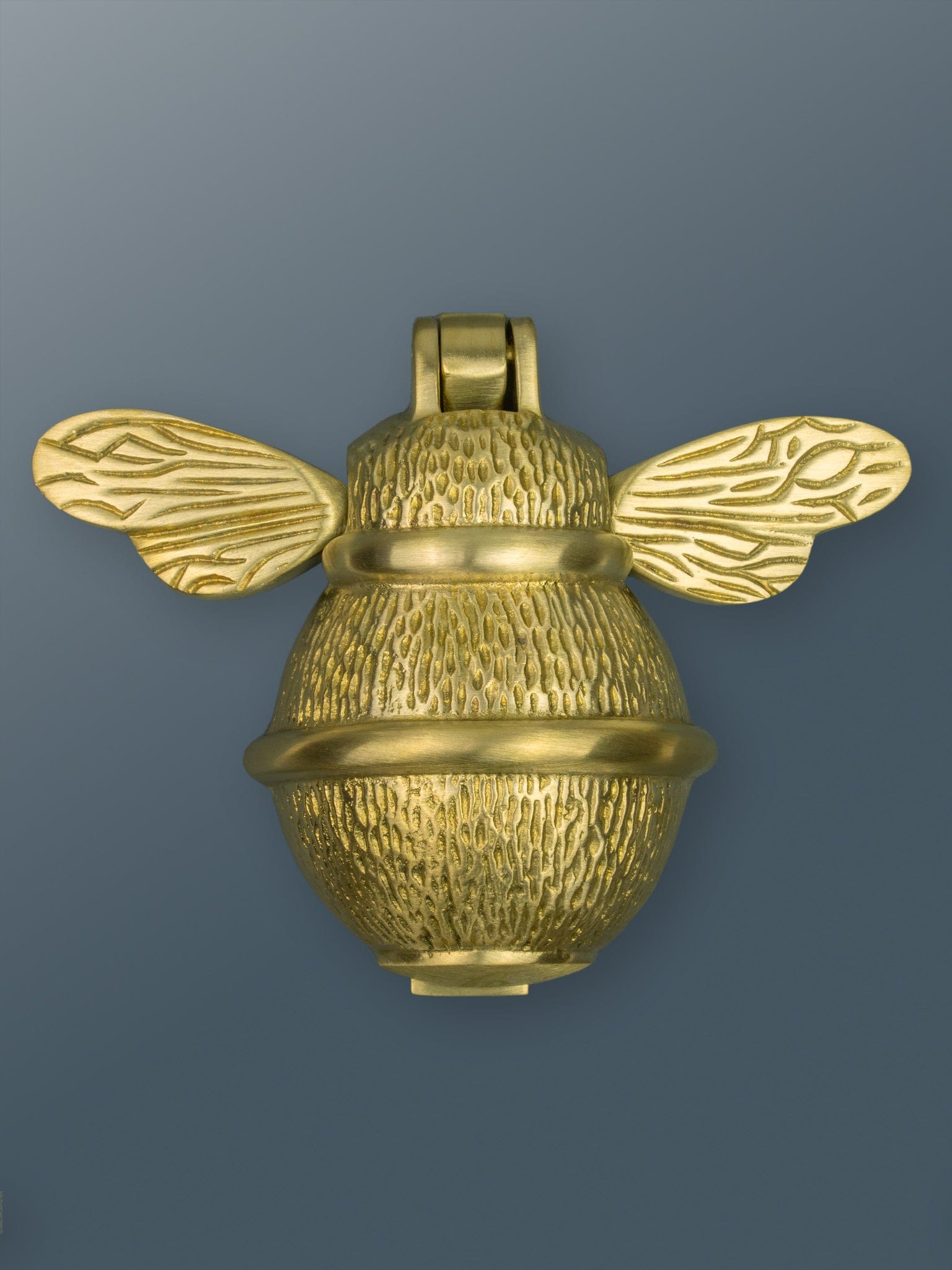 Brass Bumble Bee Door Knocker - Satin Brass Finish - Brass bee